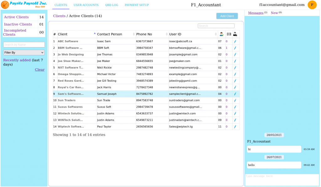 Payrite - Manage client's payroll